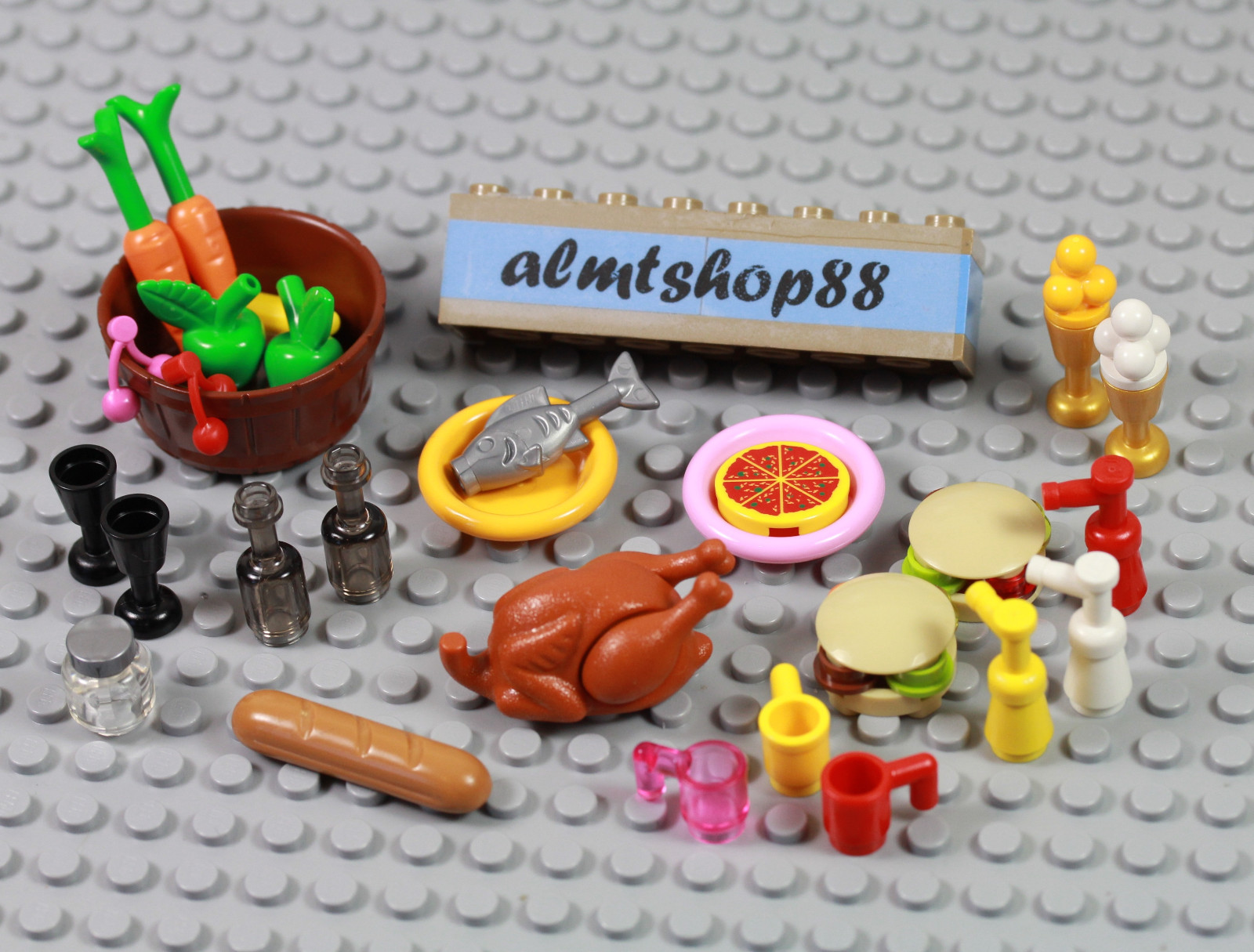 LEGO - 29 pcs Lot Picnic BBQ Bread Bread Hamburger Turkey Apple ...
