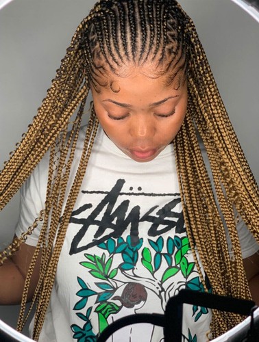 13x6 Cornrow Braided Lace Front Wigs Box Braids Wig With Baby Hair ...