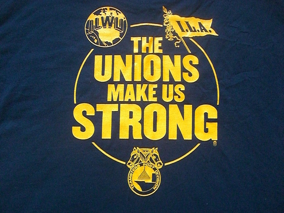 ILWU Longshore Longshoremen ILA Union Teamsters Vintage T-Shirt 2XL ...
