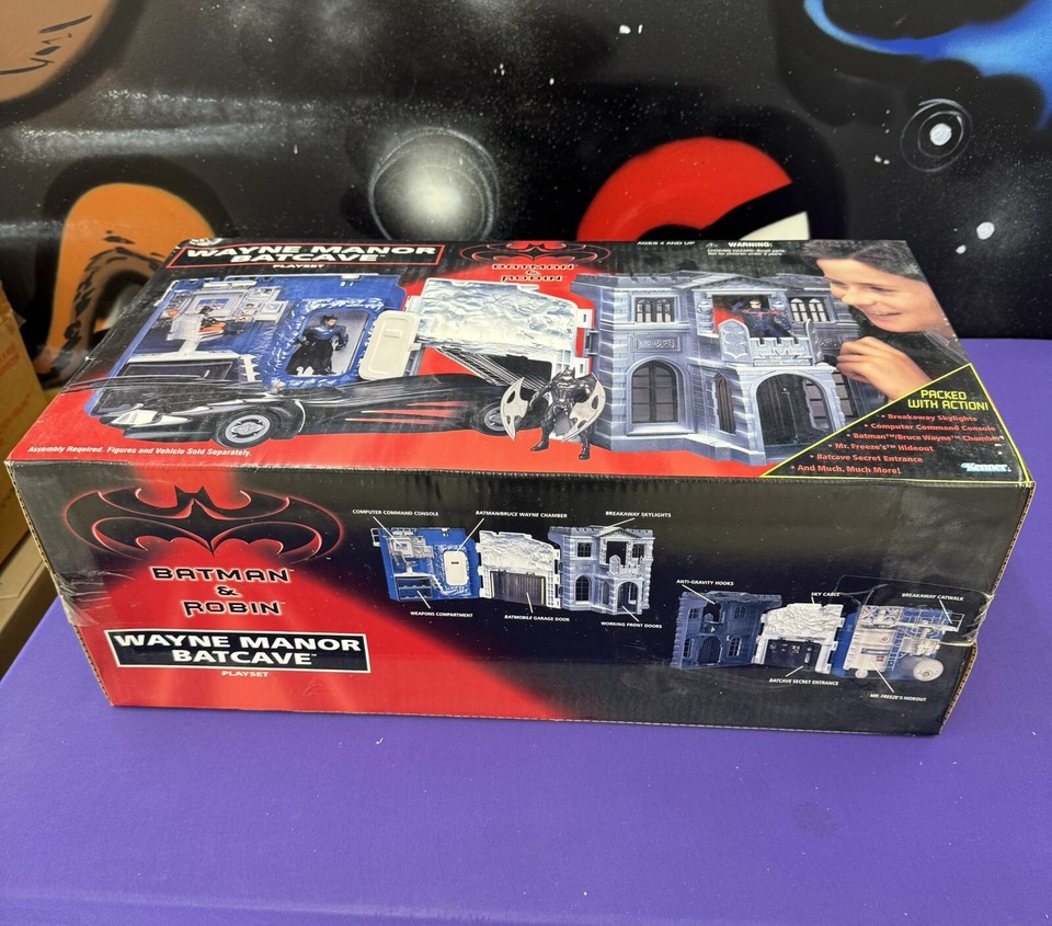 NEW: Batman & Robin: 1997 Wayne Manor Batcave Playset by Kenner ...
