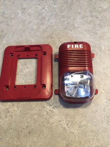 System Sensor P241575 Red Horn Strobe Fire Alarm Used No Mounting Plate ...