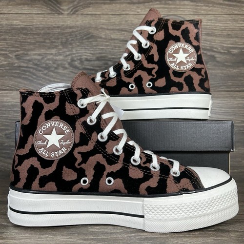 Converse Women's Chuck Taylor All Star Lift Hi Leopard Platform Shoes ...