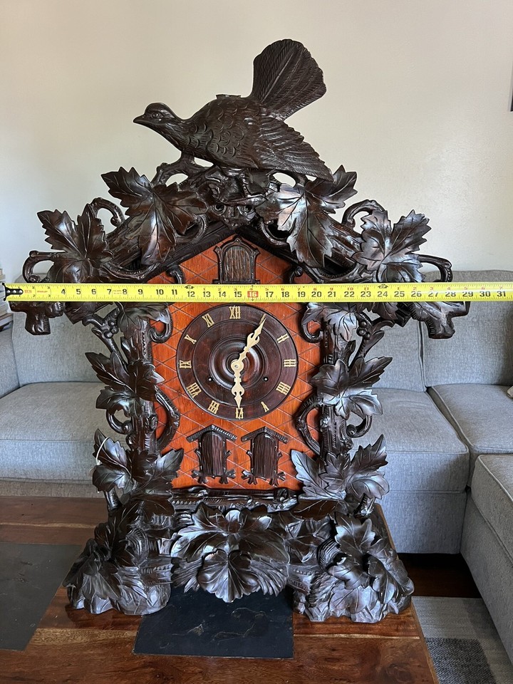 Antique Giant Mantle/Floors Trumpeter Cuckoo Clock | eBay