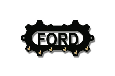 Ford Gears Keys Key Rack Hanger Holder Wall Mount 6 Hooks 1/8" MDF 8.8 ...
