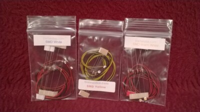 Lot #8 LED LIGHTS 2X2 SMD COOL & WARM WHITE, YELLOW W/ LEADS ...