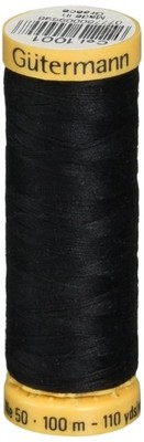 Gutermann Natural Cotton Thread, 110 Yards, Black | eBay