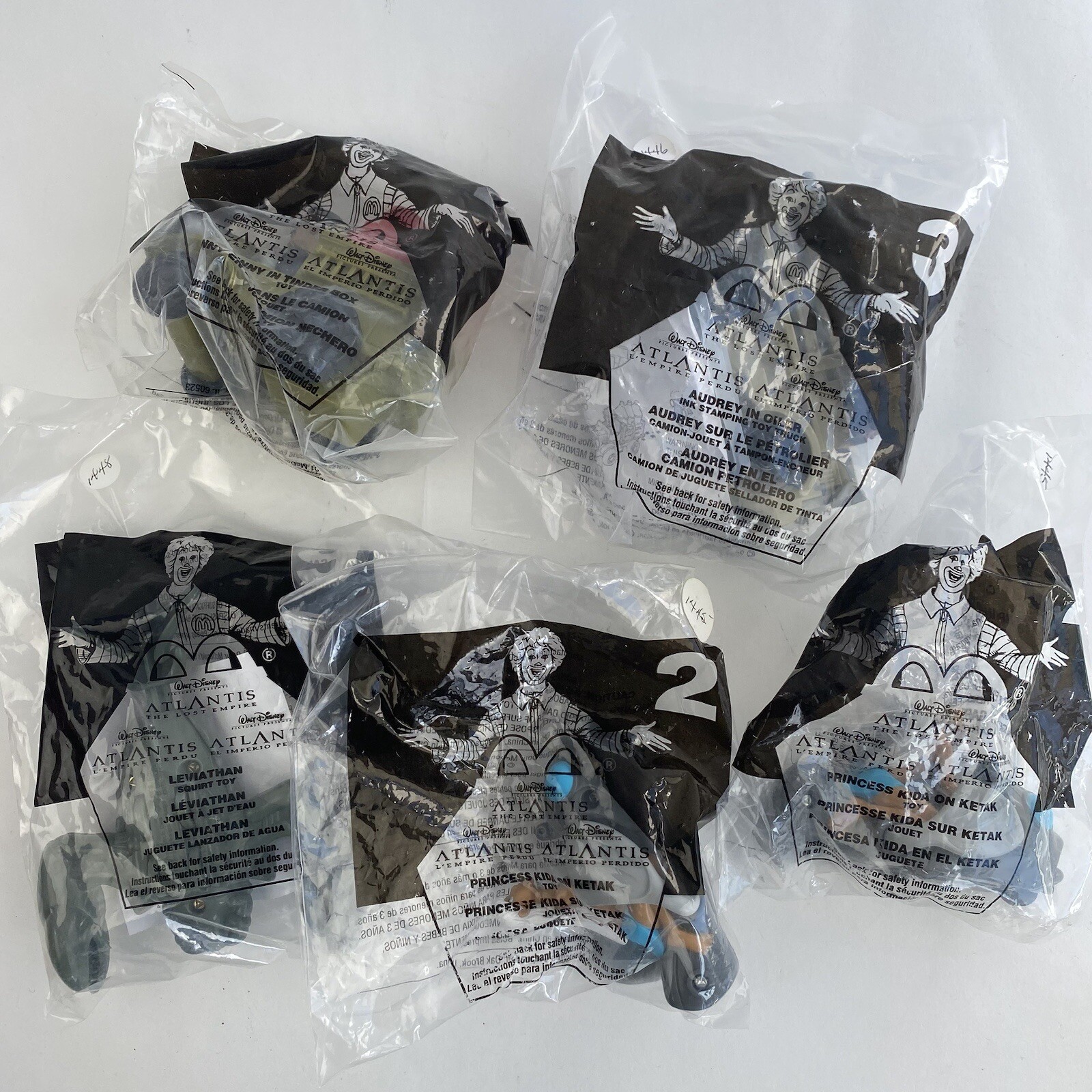 Mcdonalds Atlantis Happy Meal Toys Lot Of 5 Princess Kida Leviathan ...