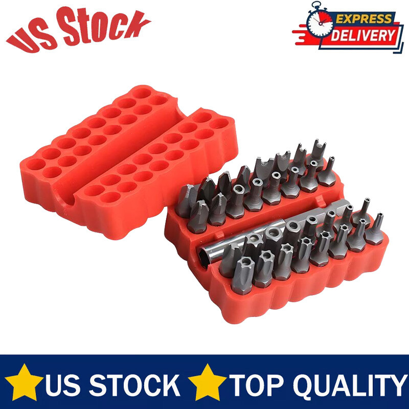 33 Torx Security Bit Set - Hex Star Spanner & Tri-Wing Tamper-Proof Tool | eBay