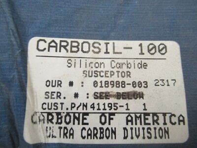 CARBOSIL-100 SILICON CARBIDE SUSCEPTOR WAFER SC HARD BLANK AS PICTURED ...