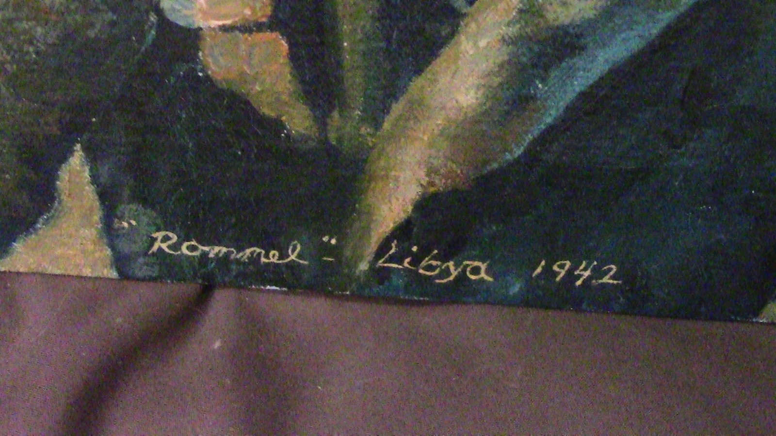 World War 2 Oil on Canvas "Rommel". Size 14 by 11.Signed Lower Right ...