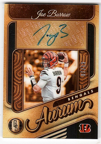 2022 Panini Gold Standard Aurium Autograph Joe Burrows Bengals Auto #7/ ...