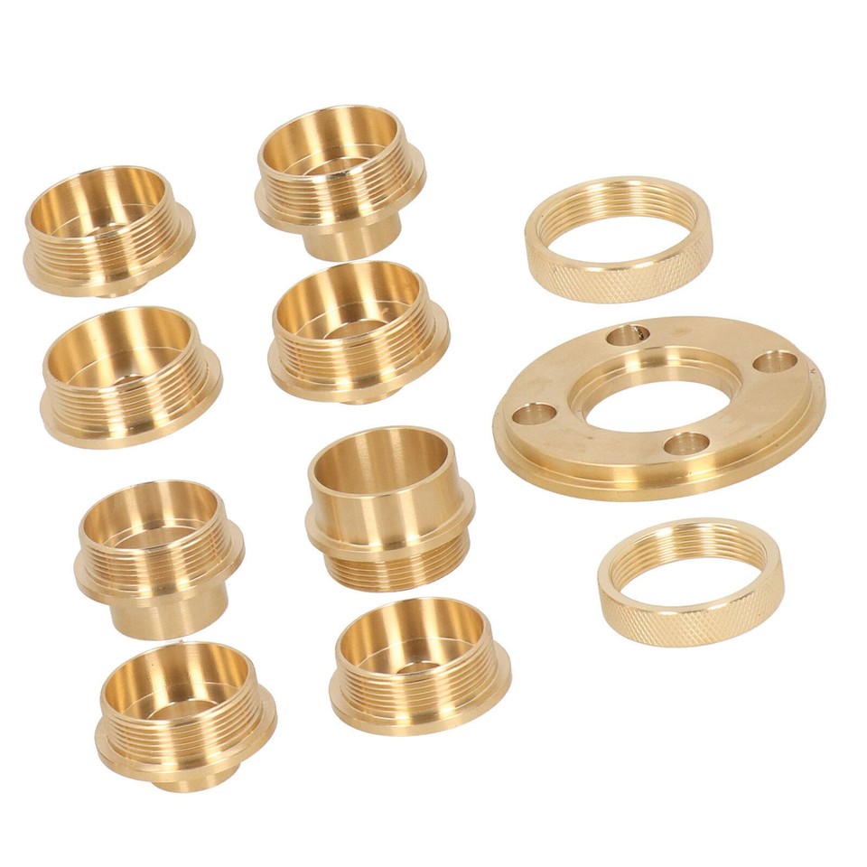 11Pcs/Set Brass Template Router Guides Kit with Lock Nut Adapter Router ...