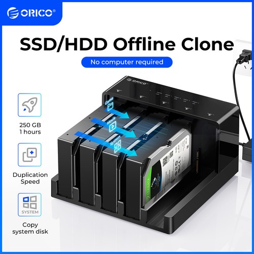 ORICO 5 Bay Hard Drive Docking Station W/Offline Cloning USB 3.0 to ...