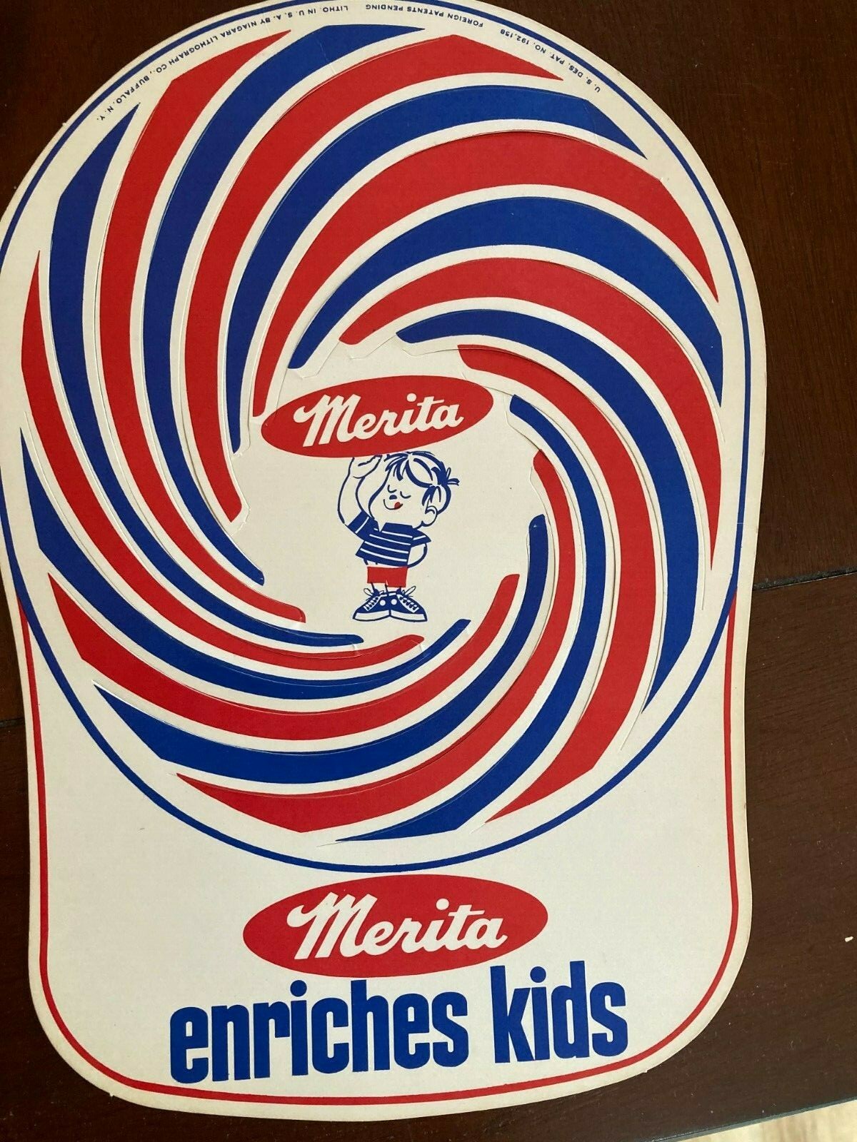 Vintage Rare Merita Bread Cardboard Kids Hat Unused Excellent Condition ...