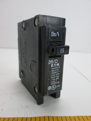 Eaton 15 Amp Circuit Breaker BR115 Type Single Pole Electrical Replace ...