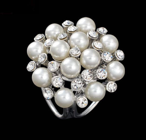 UK Scarf Ring Clip Holder Pearl Crystal Rhinestone Silk Scarves Brooch ...