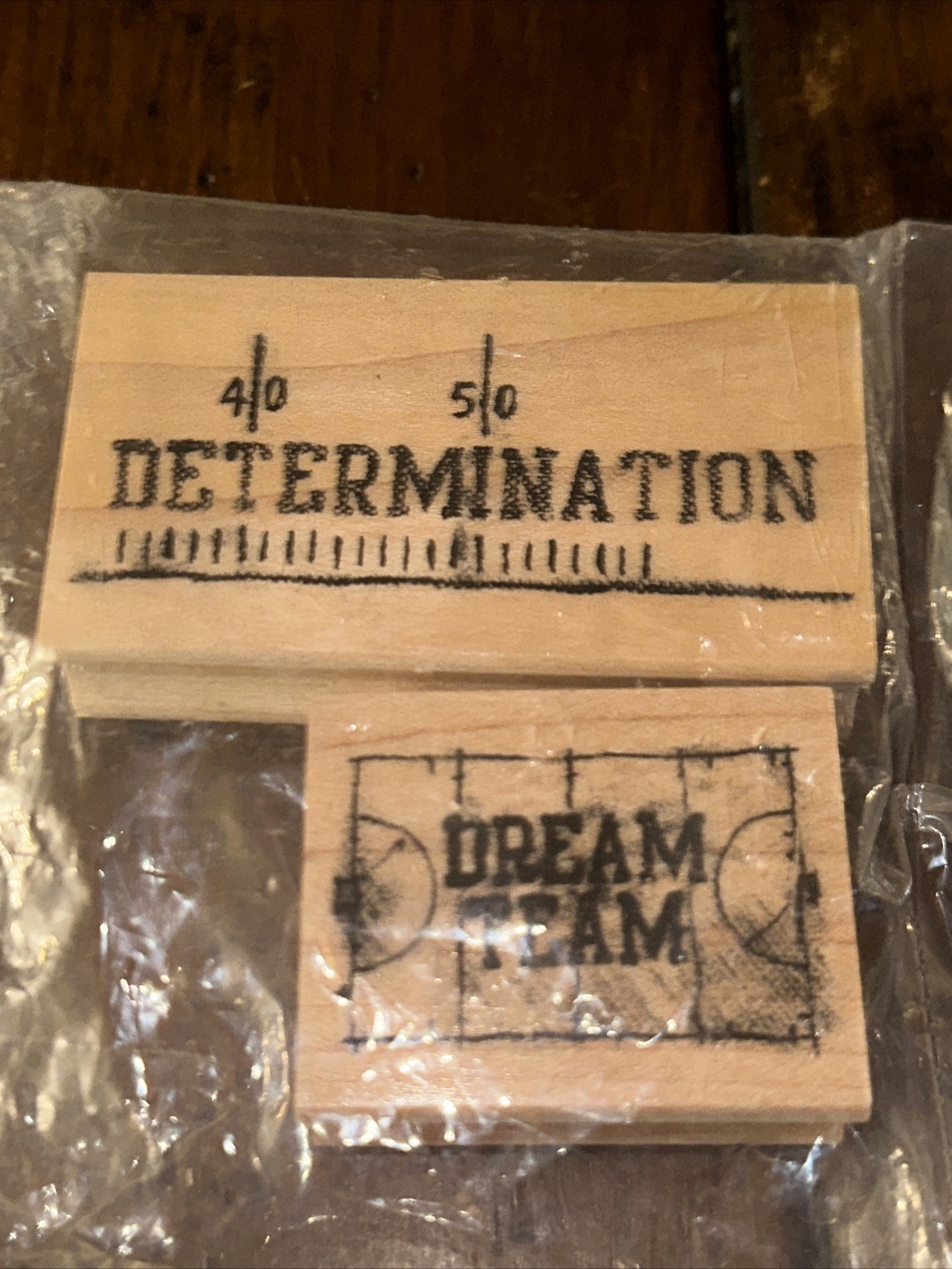 Club Scrap Determination Dream Team 3353 Rubber Stamp Sports Set of 2 ...