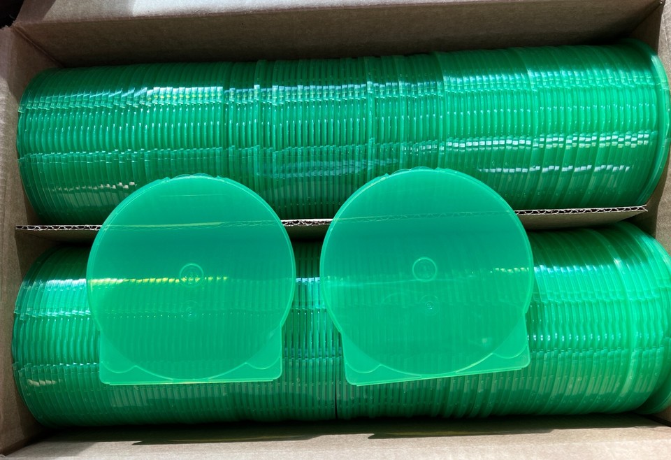 SALE! 200 NEW CD /DVD 120MM POLY SHELL CLAM CSHELL, GREEN, MFLE-1016 ...