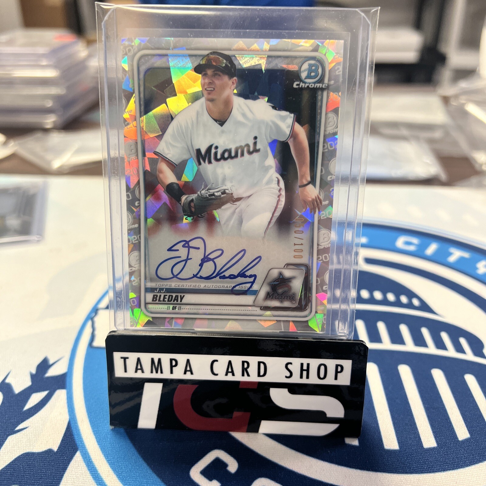 2020 BOWMAN CHROME JJ BLEDAY #CPA-JJB ATOMIC REFRACTOR AUTO AUTOGRAPH ...