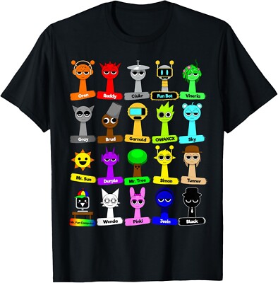 All my Sprunki with names toys for Boys and Girls T-Shirt | eBay