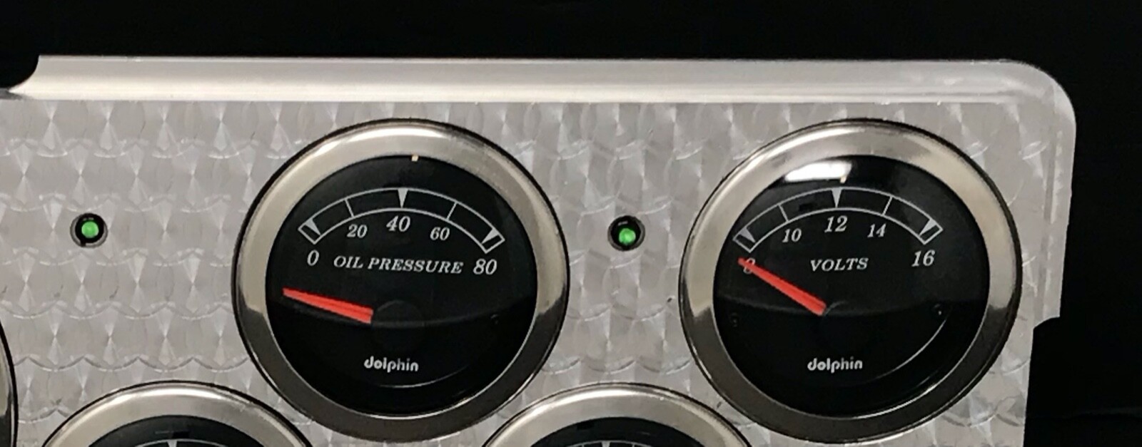 1948-1950 Ford Truck 5 Gauge GPS Dash Insert Engine Turned Black ...