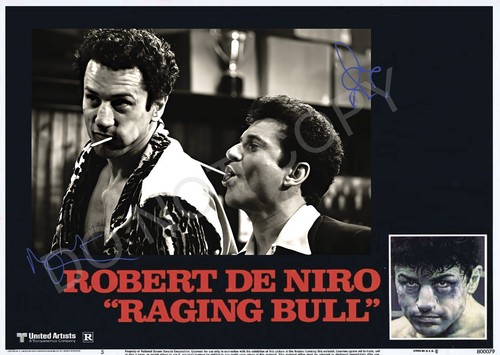 Robert De Niro Joe Pesci Raging Bull Autograph Photo Vintage RP 12x8 | eBay