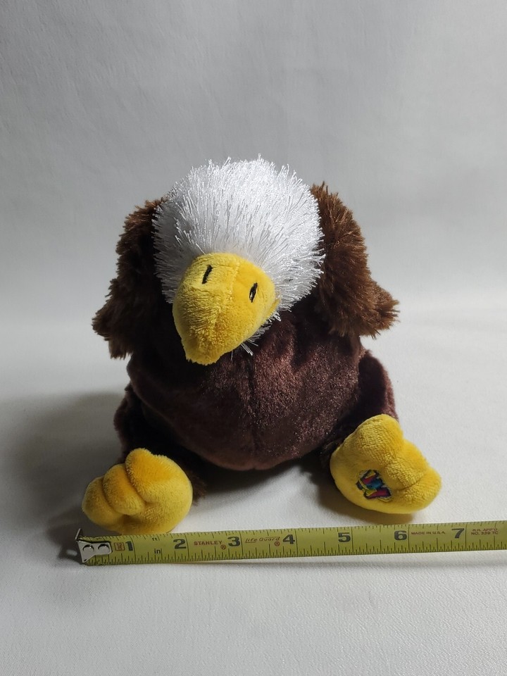 Webkinz GANZ 8” American Bald Eagle Plush Retired HM214 Stuffed Animal ...