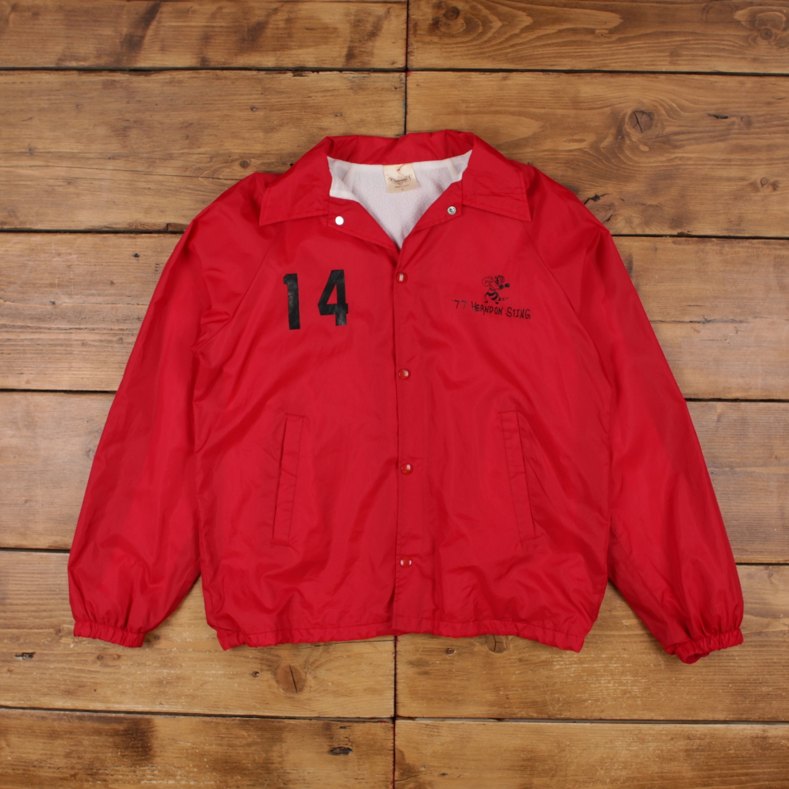 Vintage Auburn Coach Jacket M 70s USA Made Red - Gem
