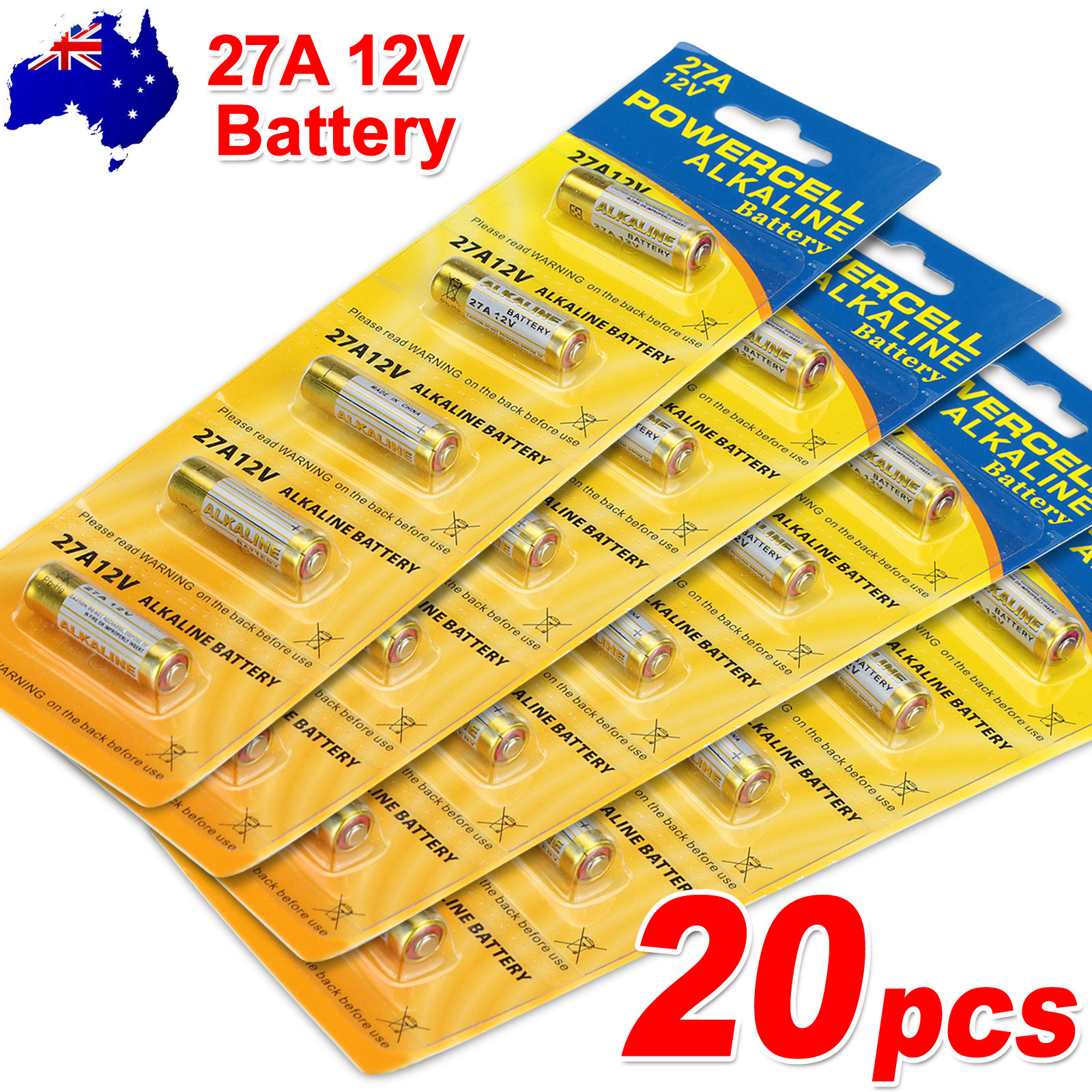 20x OZ 27A 12V MN27 LR27 A27 L828 V27GA Alkaline Battery Garage Car ...
