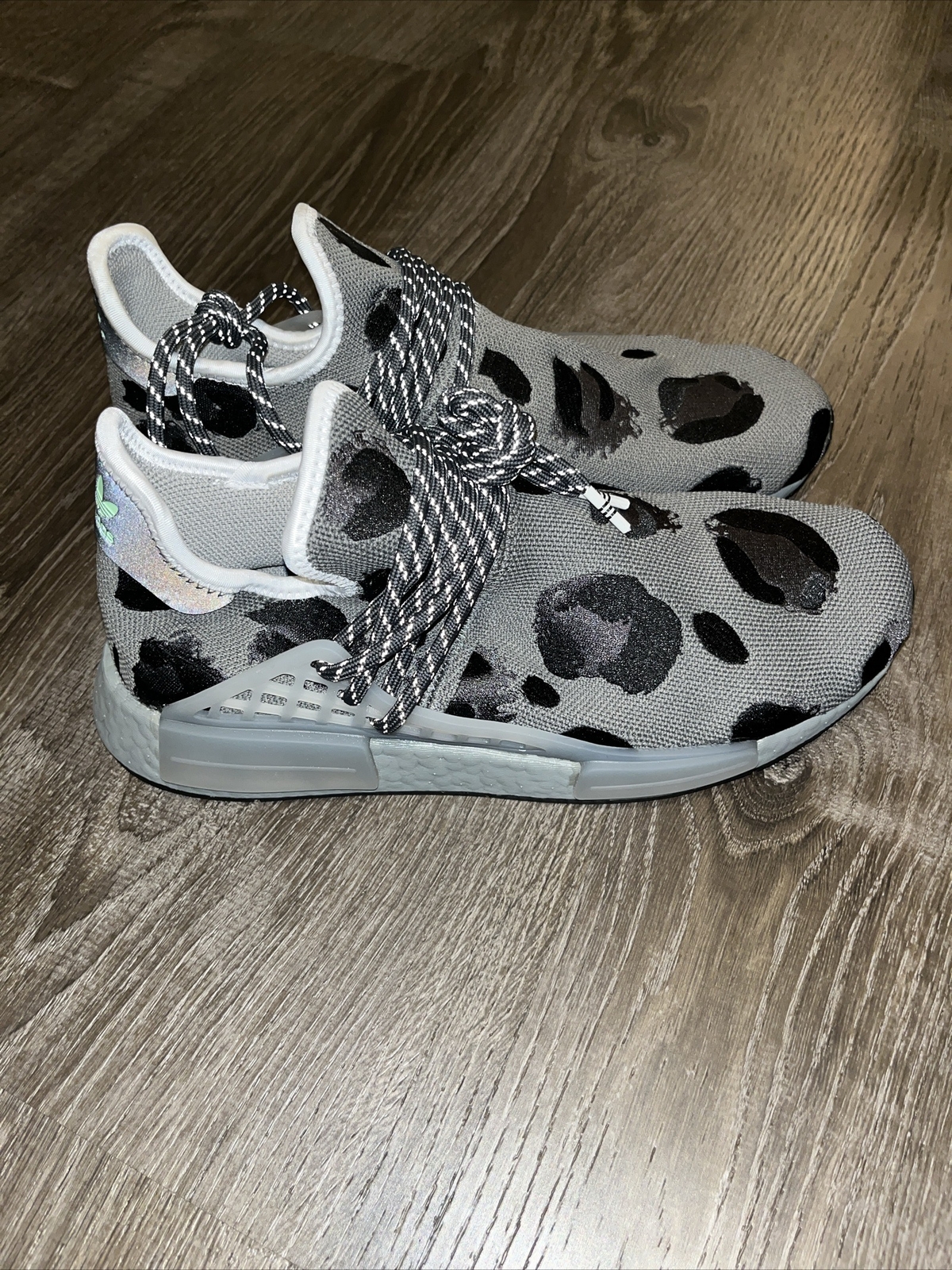 Adidas NMD Hu Pharrell Animal Print Ash Grey Men's shoes ID1531 Men’s 9 ...