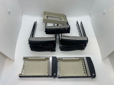 LOT OF 7 Supermicro 3.5" SAS SATA Hard Drive Caddy 05-SC97335-XX00C001 ...