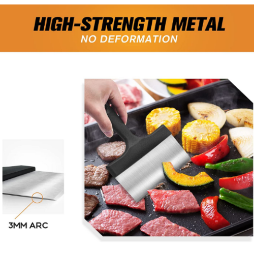 Blackstone Griddle Heavy Duty Flat Top BBQ Grill Scraper, Stainless ...