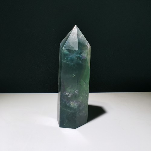 Natural rainbow fluorite obelisk quartz magic wand point gem reiki ...