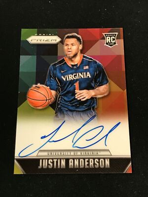 2015-16 Prizm JUSTIN ANDERSON RC Auto #RS-JA University Of Virginia ...