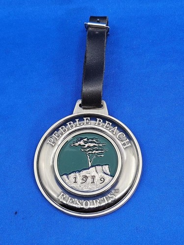 Pebble Beach Resorts Golf Bag Tag Metal Medallion Spanish Bay Del Monte ...