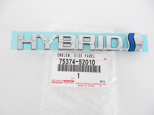 Genuine OEM Toyota 75374-52010 "HYBRID" Emblem Badge Passenger Front ...