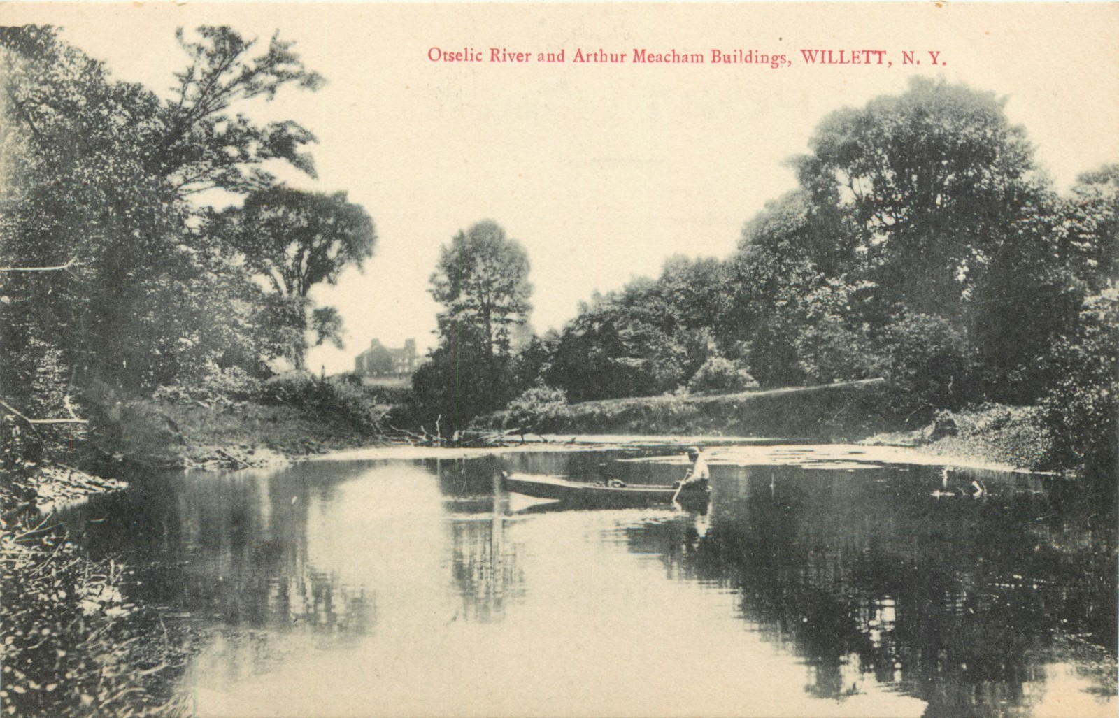 The Otselic River & The Arthur Meacham Buildings, Willett, New York NY ...