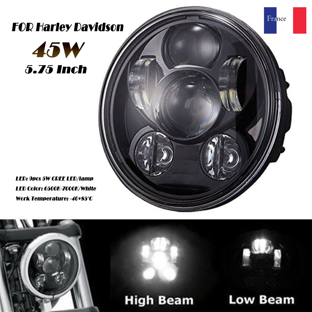 5.75" 5 3/4" Harley LED Projection phares pour Sportster XL 883 1200 Dyna | eBay