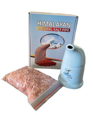 Himalayan Natural Salt Pipe/Inhaler with free 200g Salt - Blue Colour ...