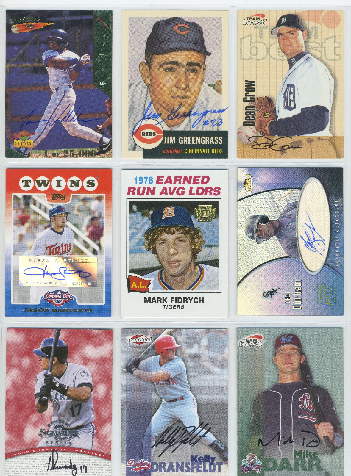 Jim Greengrass Autographed Topps Archives Baseballl Card Cincinnati ...