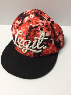 Neff Legit Red Hat Snapback Baseball Cap Flat Bill H002 | eBay