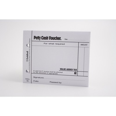 Guildhall Petty Cash Voucher Pad 127X101mm White 100 Pages Pack 5 | eBay