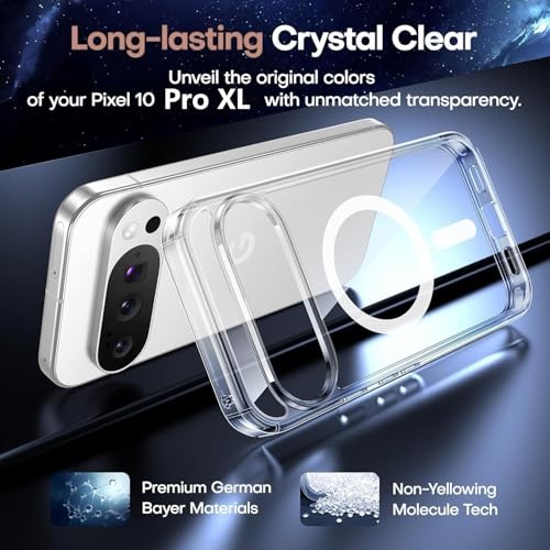 Clear Magnetic Case for Google Pixel 10 Pro XL with Screen Protector ...