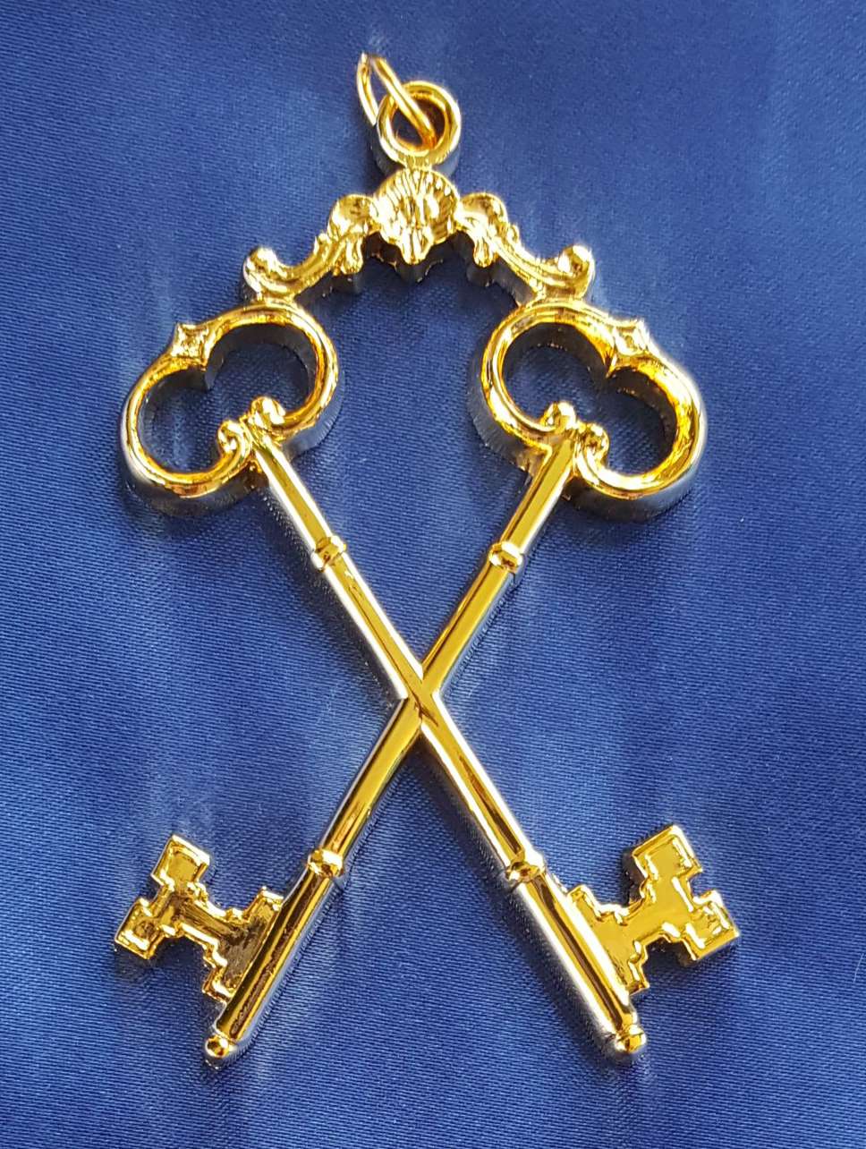 Masonic Collar Jewel Treasurer Keys Gold Freemason Mason | eBay