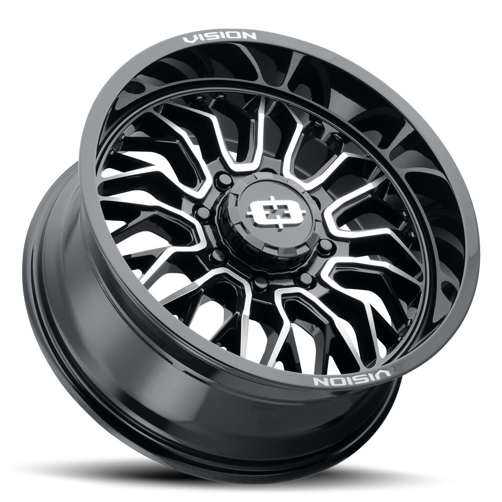 4-New 20" Vision 402 Riot Wheels 20x9 5x5/5x127 10 Black Machined Rims ...