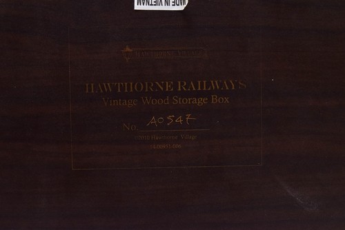 Hawthorne Village Masterpiece Railways Wooden Train Storage Box COA | eBay