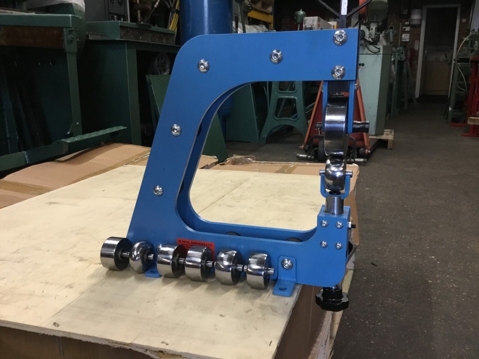 WNS Fabricated English Wheeling Wheel Machine 205mm 8" x 1.2mm Work ...