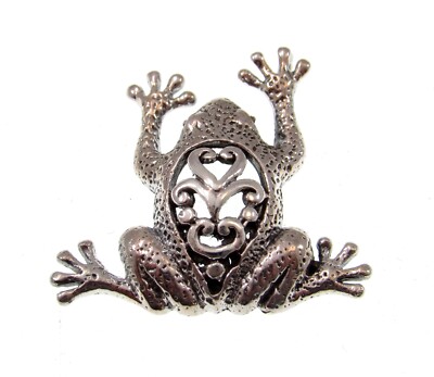Handcrafted Solid 925 Sterling Silver Frog / Toad Slide Amphibian ...