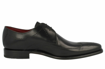 Loake Men's Stitch Black Leather Lace Up Brogue Ridge F Fitting Shoes £ ...