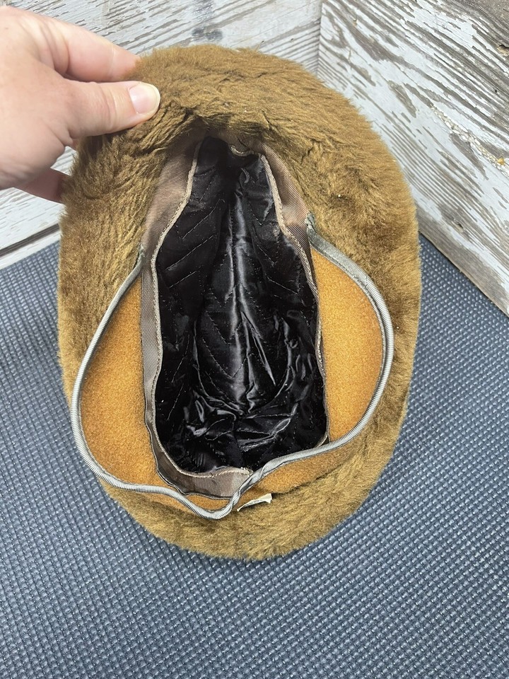VTG United Hatters Cap Millinery Workers Fur Winter Hat Mens Size S ...